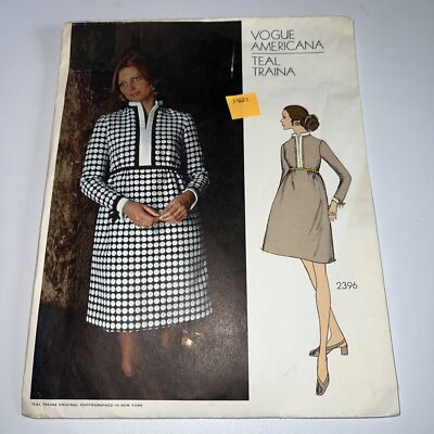 VOGUE AMERICANA #2396 designer TEAL TRAINA - Misses One Piece Dress Cut ...