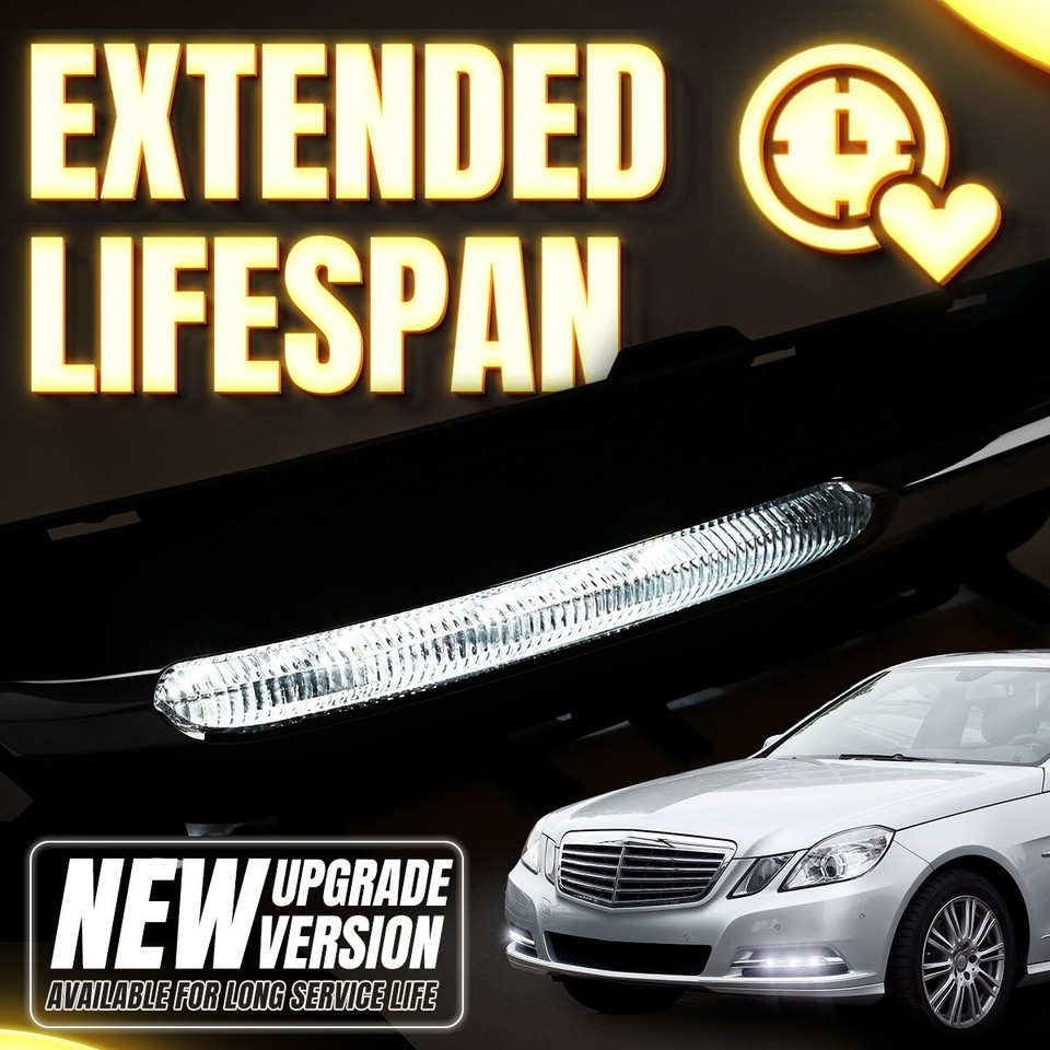LED For Benz W212 E250 E300 E350 2009-2013 Daytime Running Light DRL ...