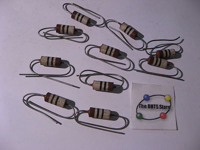 Erie Type-9 Solid Carbon Ceramic Resistor 10 Ohms 20% 1/4 Watt Axial ...