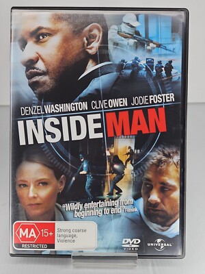 Inside Man DVD, 2006 Denzel Washington, Clive Owen, Jodie Foster ...