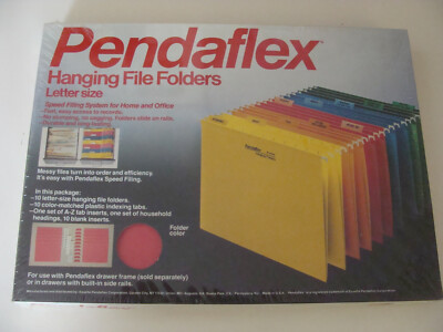 Pendaflex Hanging File Folders Letter Size NOS sealed box of 10 RED | eBay