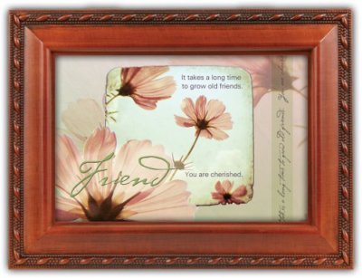 Old Friends Friendship Faux Woodgrain Music Box Plays That's What ...
