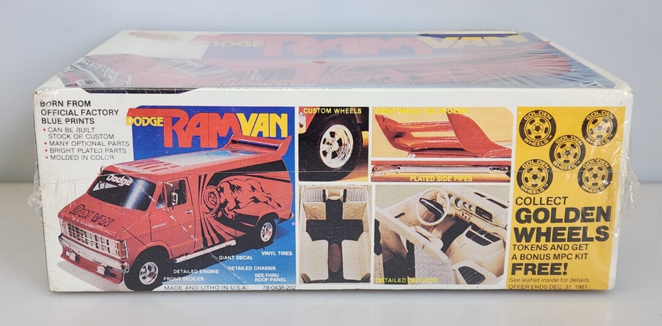 1980 MPC Dodge Ram Van 1/25 Scale Plastic Model Kit 1-0438, New Sealed ...