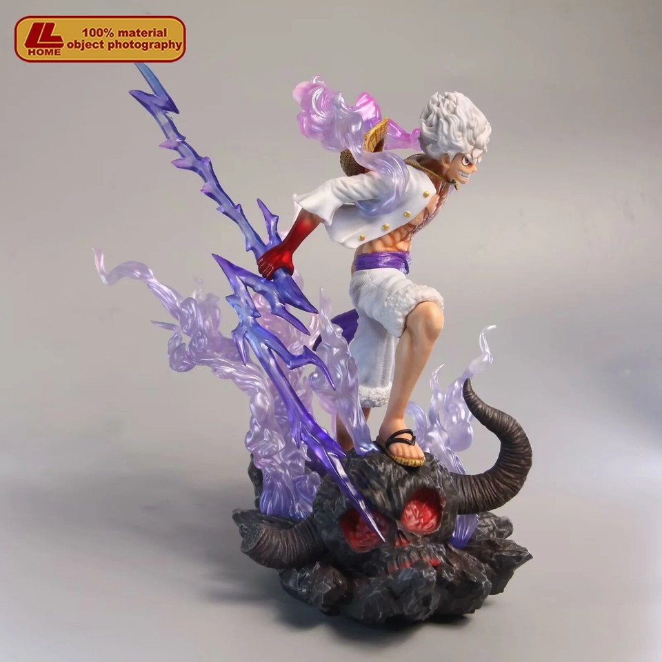 Anime OP Monkey D Luffy Nika Gear 5th ox horn skull Ghost Island Figure ...