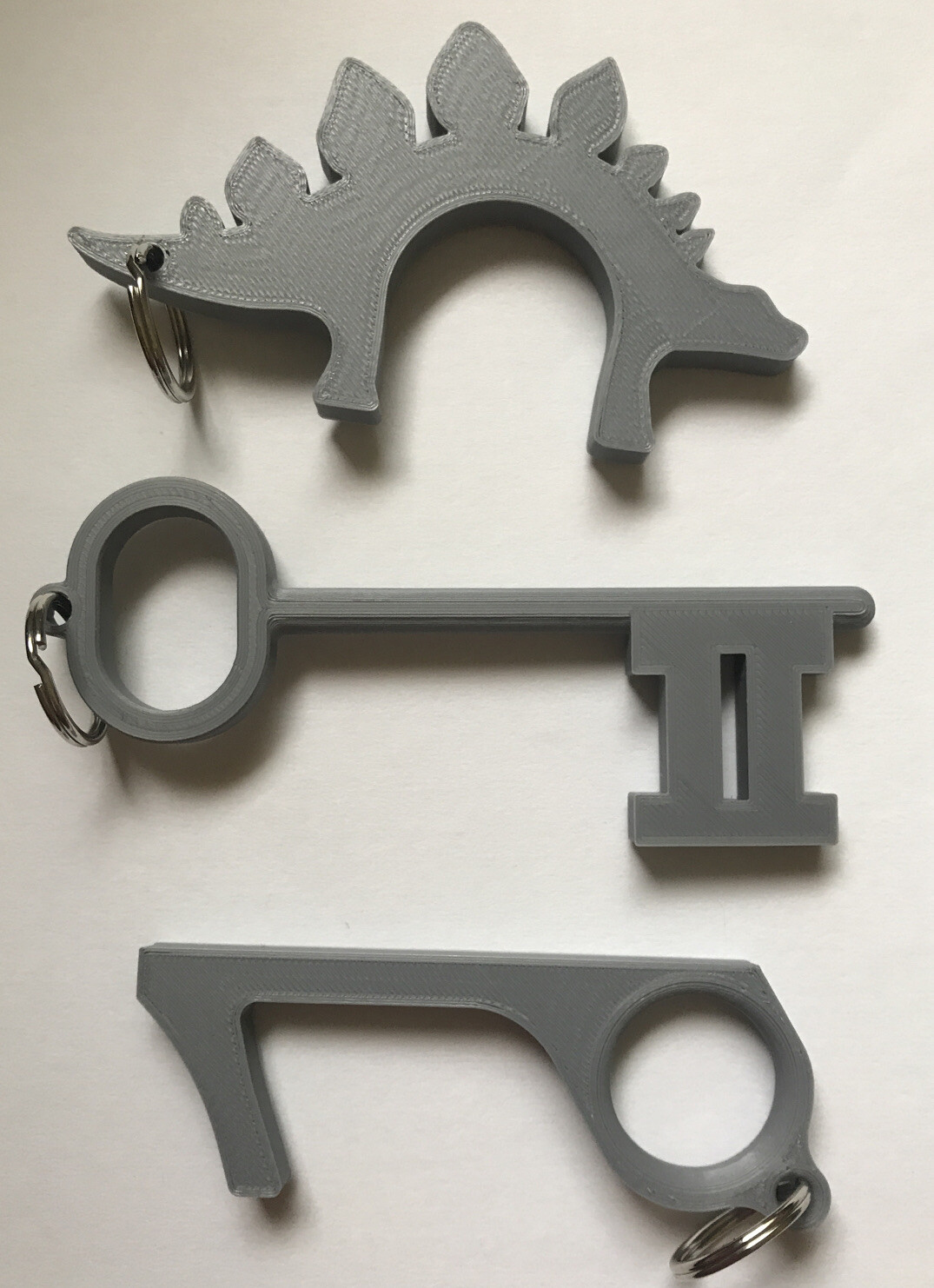 No Touch Door Opener and Button Press - Dinosaur, Key designs - Gray 3D ...