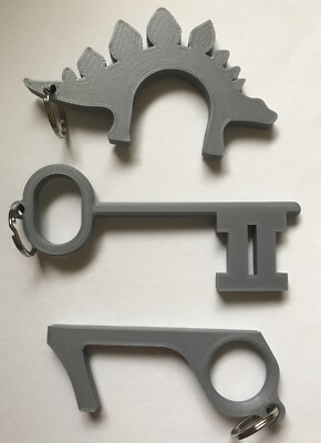 No Touch Door Opener and Button Press - Dinosaur, Key designs - Gray 3D ...