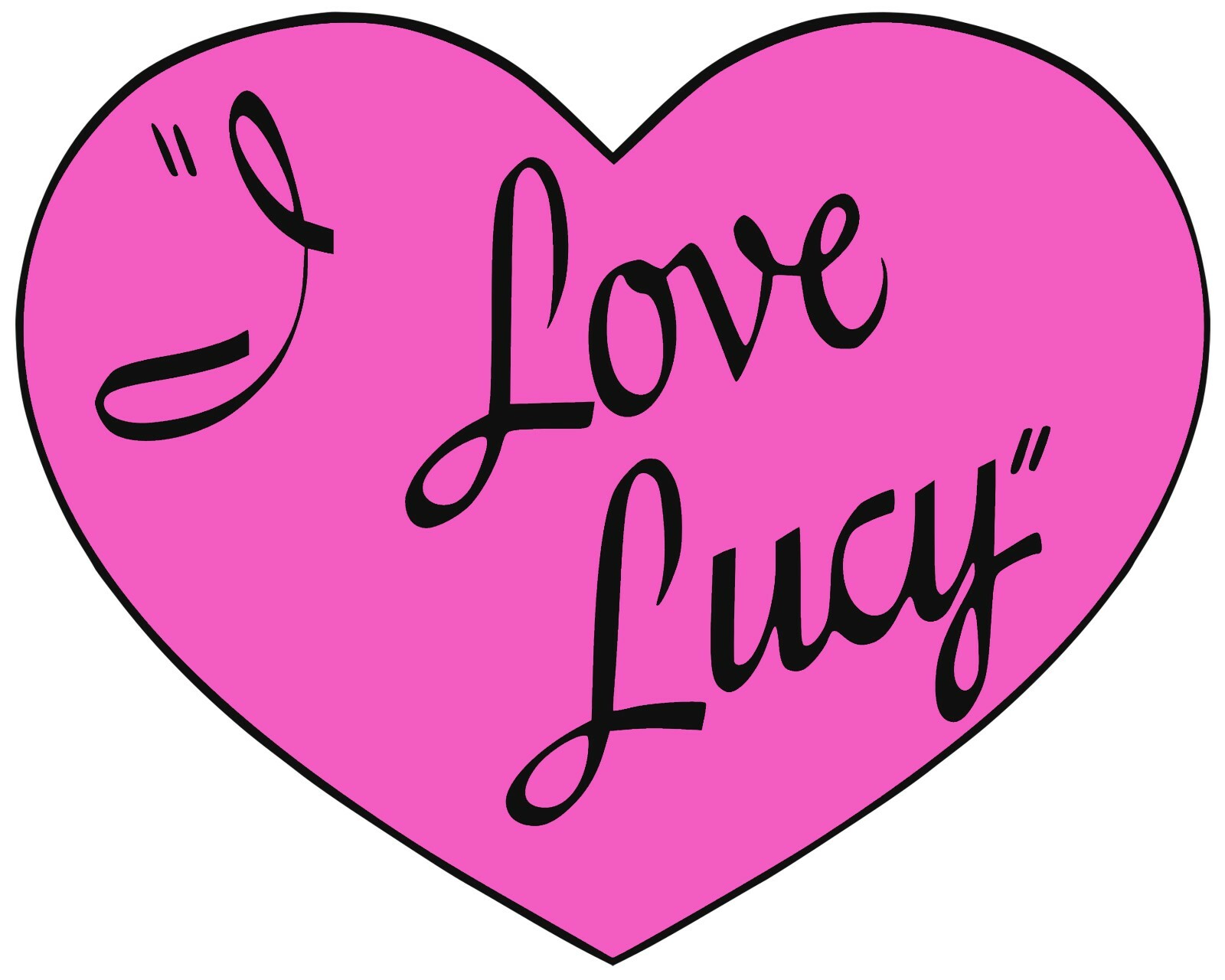 I Love Lucy Pink Heart Logo Iron On Transfer - T-Shirt + Light & Dark ...