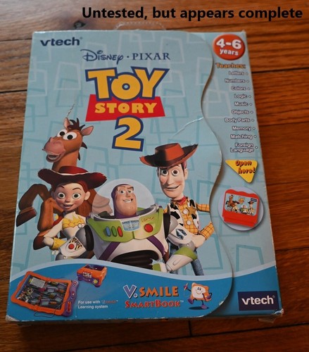 VTech VSmile SmartBook Toy Story 2 Cartridge with original box and book ...