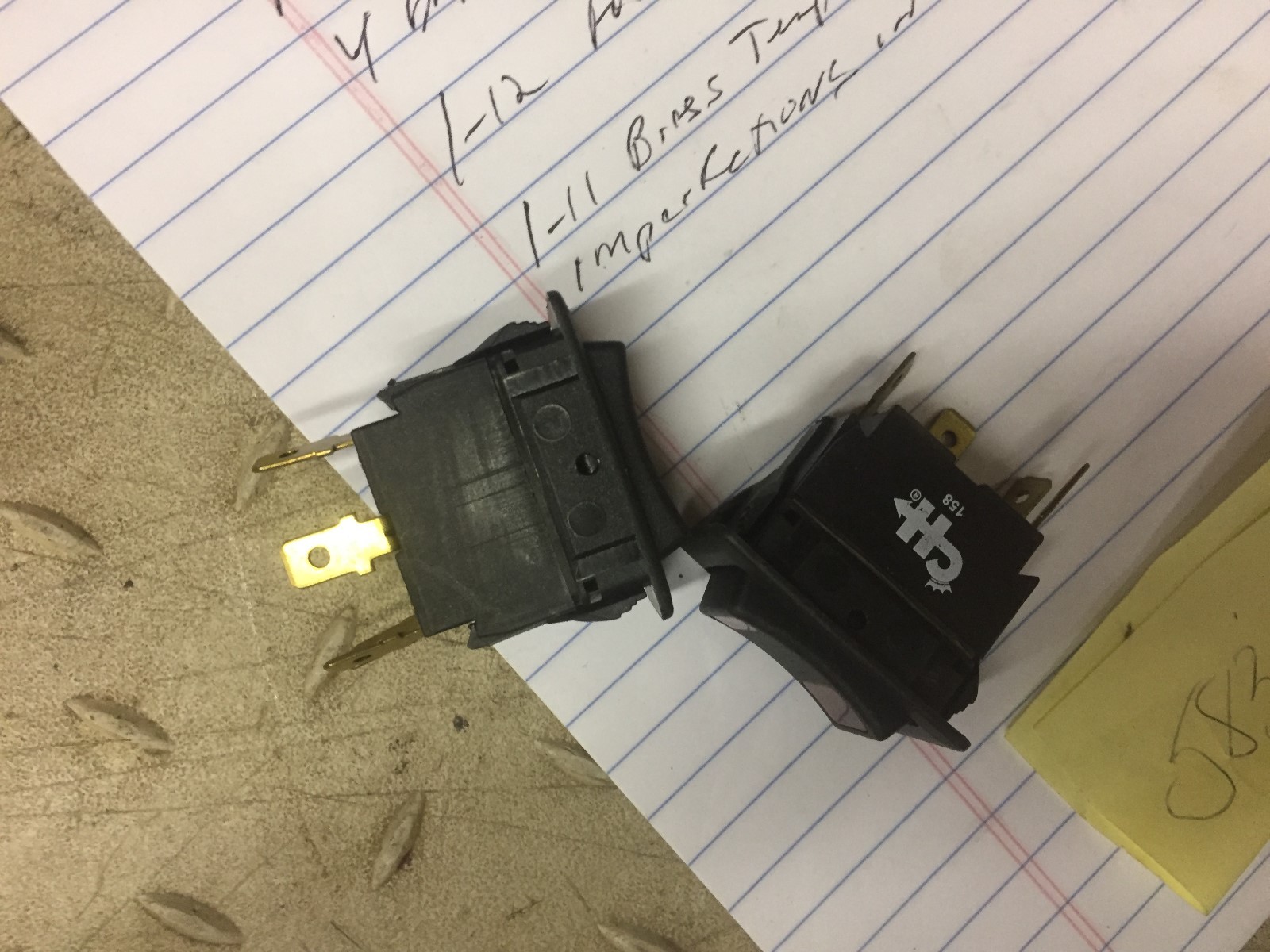 vintage truck bus military cole hersee 58328-26 lighted rocker switches ...