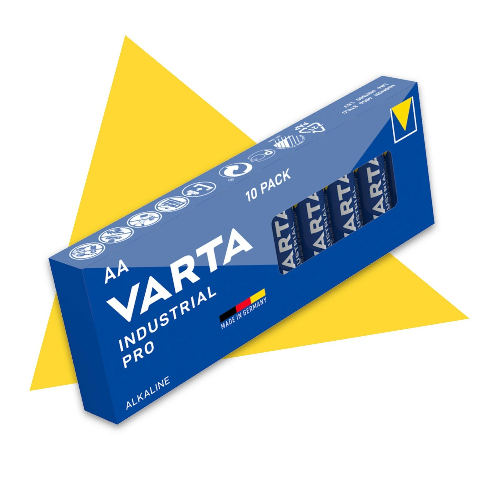 Varta Industrial AAA AA 9V blaue Batterien Mignon Mirco Blockbatterie ...