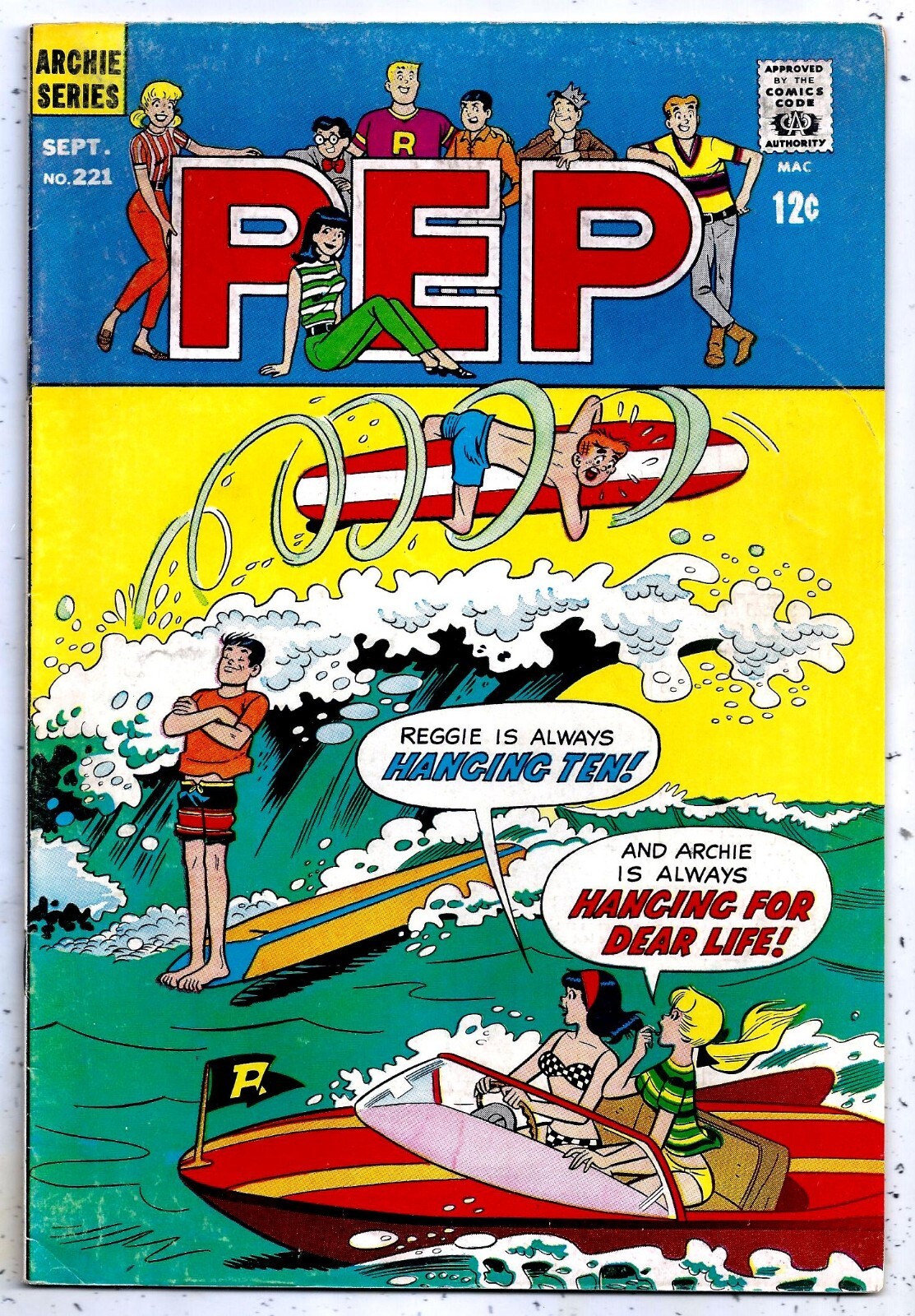 PEP COMICS # 221 SILVER AGE 1968 ARCHIE COMIC AND VERONICA BIKINI COVER ...