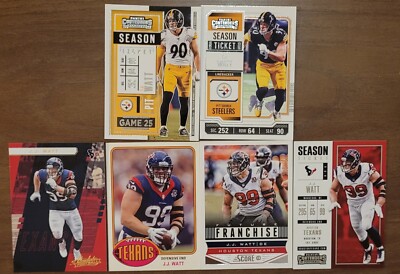 TJ &JJ Watt Card Lot of (7) TJWatt Rookie-Watt Brothers/Steelers/Texans ...