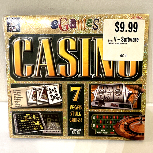 eGames CASINO PC Game - 7 Vegas Style Games! Windows 95/98 Rare Mint ...