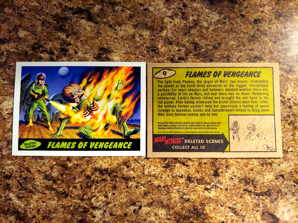 MARS ATTACKS TRADING CARDS DELETED SCENES 10 CARD SET 2012 TOPPS ...