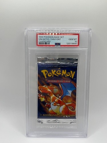 Pokemon Base Set Unlimited Charizard Art Authentic Sealed Booster Pack ...