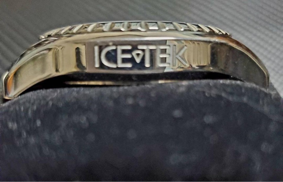 ICE TEK SW1/2105 0.5ct Spinner Diamonds Men's Watch 47mm Pearl Dial GUC ...