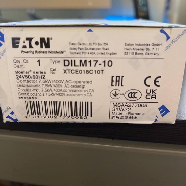 1pcs Eaton Moeller Dilm17-10 Dilm1710 AC Contactor 24v BRAND for sale ...