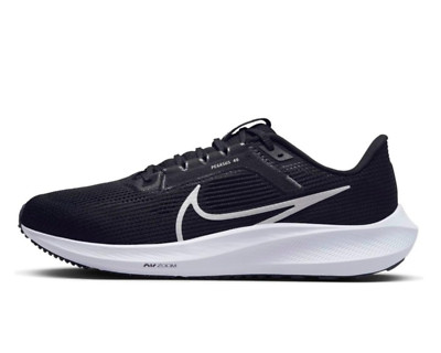 NEW Sz 8-12 Men's Nike Air Zoom Pegasus 40 Black White Running DV3853 ...