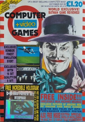 Computer & Video Games Magazine October 1989 #95 poster included | eBay