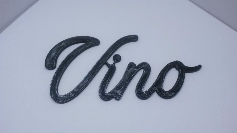 Vino Wine Word Art Sign Home Kitchen Deco Wall Hanging Cursive Script ...