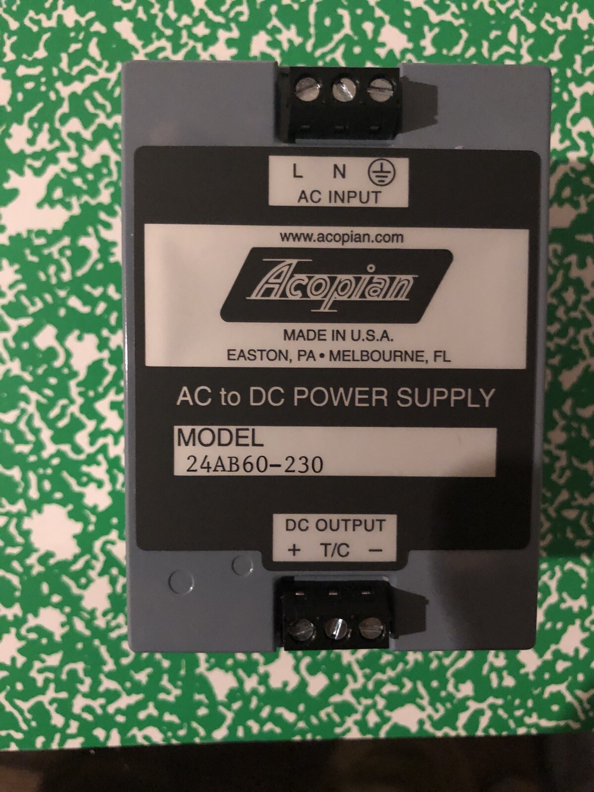 Acopian Power Supply Model 24AB60-230 AC to DC Made in USA | eBay