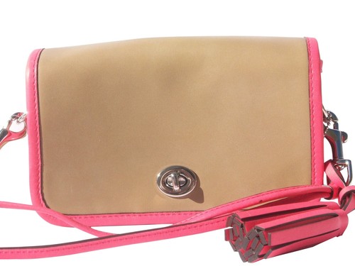NWT COACH F22406 SAND /WATERMELON LEGACY ARCHIVAL LEATHER SHOULDER ...