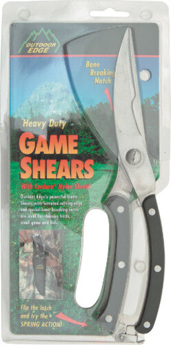 Outdoor Edge Game Shears SC-100 10" overall. 3 1/2" partially serrated ...