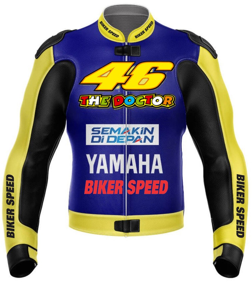 Valentino Rossi VR46 Yamaha Motorbike Racing Leather Motorcycle Custom ...