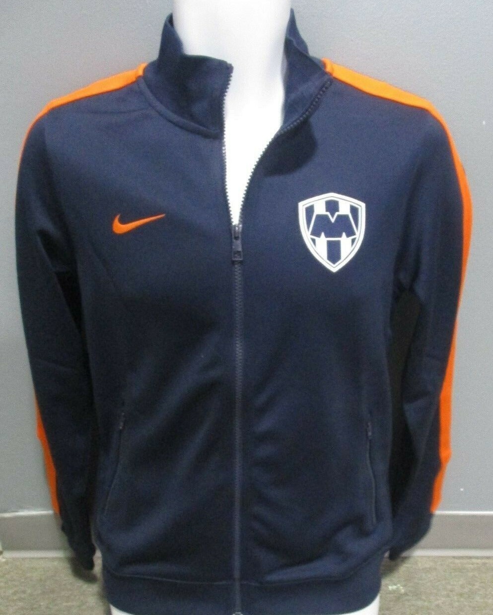 club monterrey rayados 100% nike authentic jacket navy/orange | eBay