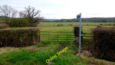 Photo 6x4 Footpath to Ab Lench Note the very polite notice to dog ...