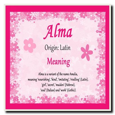 Alma Personalised Name Meaning Coaster | eBay UK