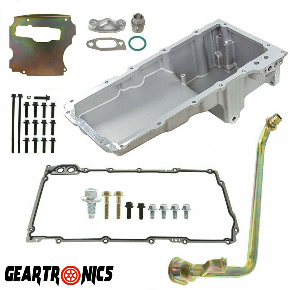 LS SWAP Aluminum Rear Sump Retro-Fit Oil Pan GM Camaro Nova Chevelle G ...