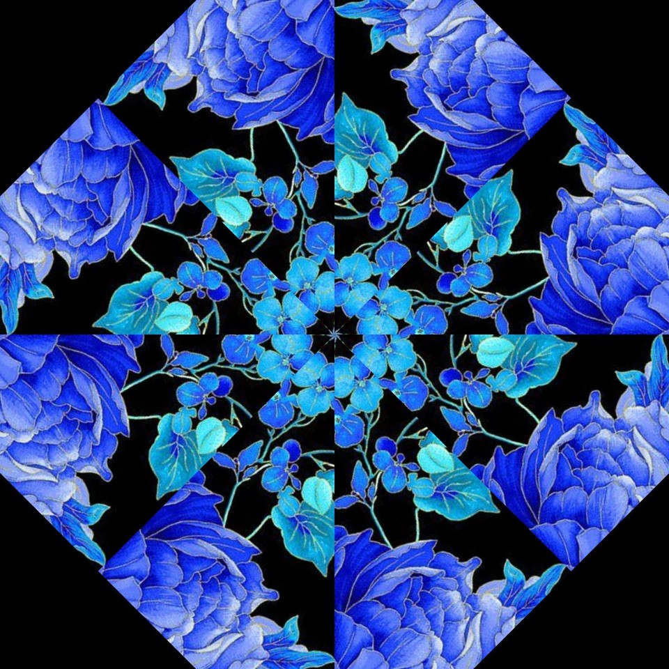 Pre Cut Quilt Kit 8 Block Kit Pre Cut Kaleidoscope Kit ESCAPADE Florals ...