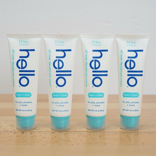 Hello Clean+Fresh 72HR Aluminum-Free Deodorant 3oz 4-Pack All Over Body ...