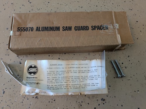 ShopSmith Mark V Aluminum Saw Guard Spacer 1980s | eBay
