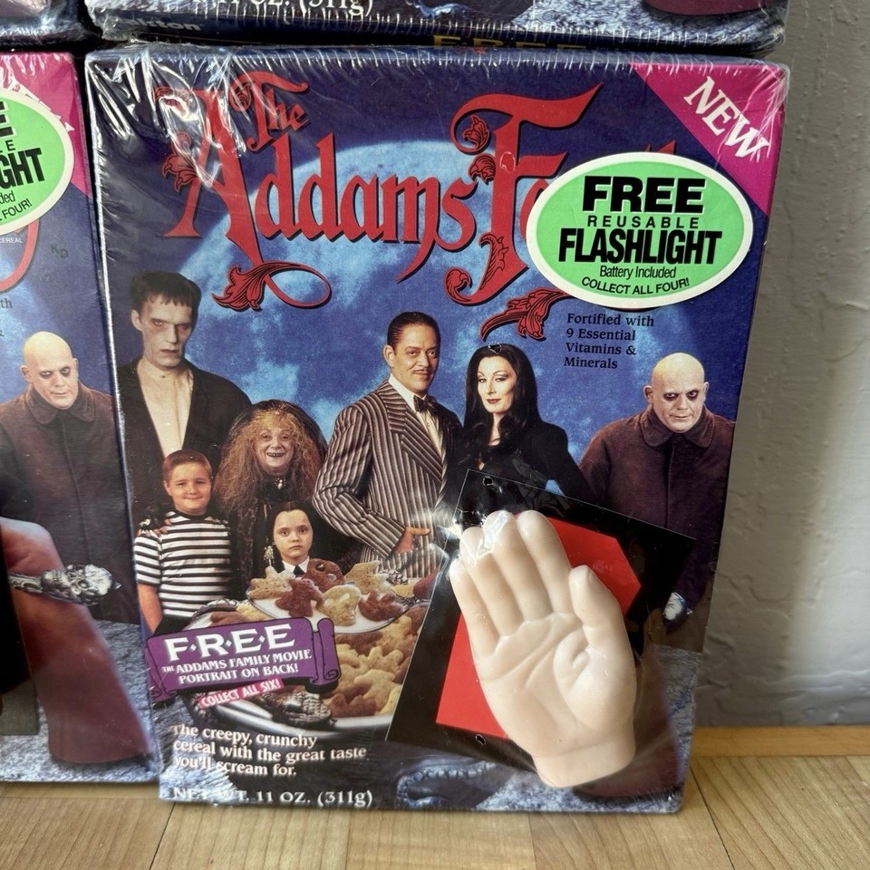1991 Ralston The Addam’s Family Cereal W/ Reusable Addams Family ...