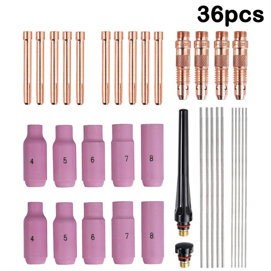 TIG Wear Parts Set 36 pcs for Welding WP-Torch SPARES CONSUMABLES ...