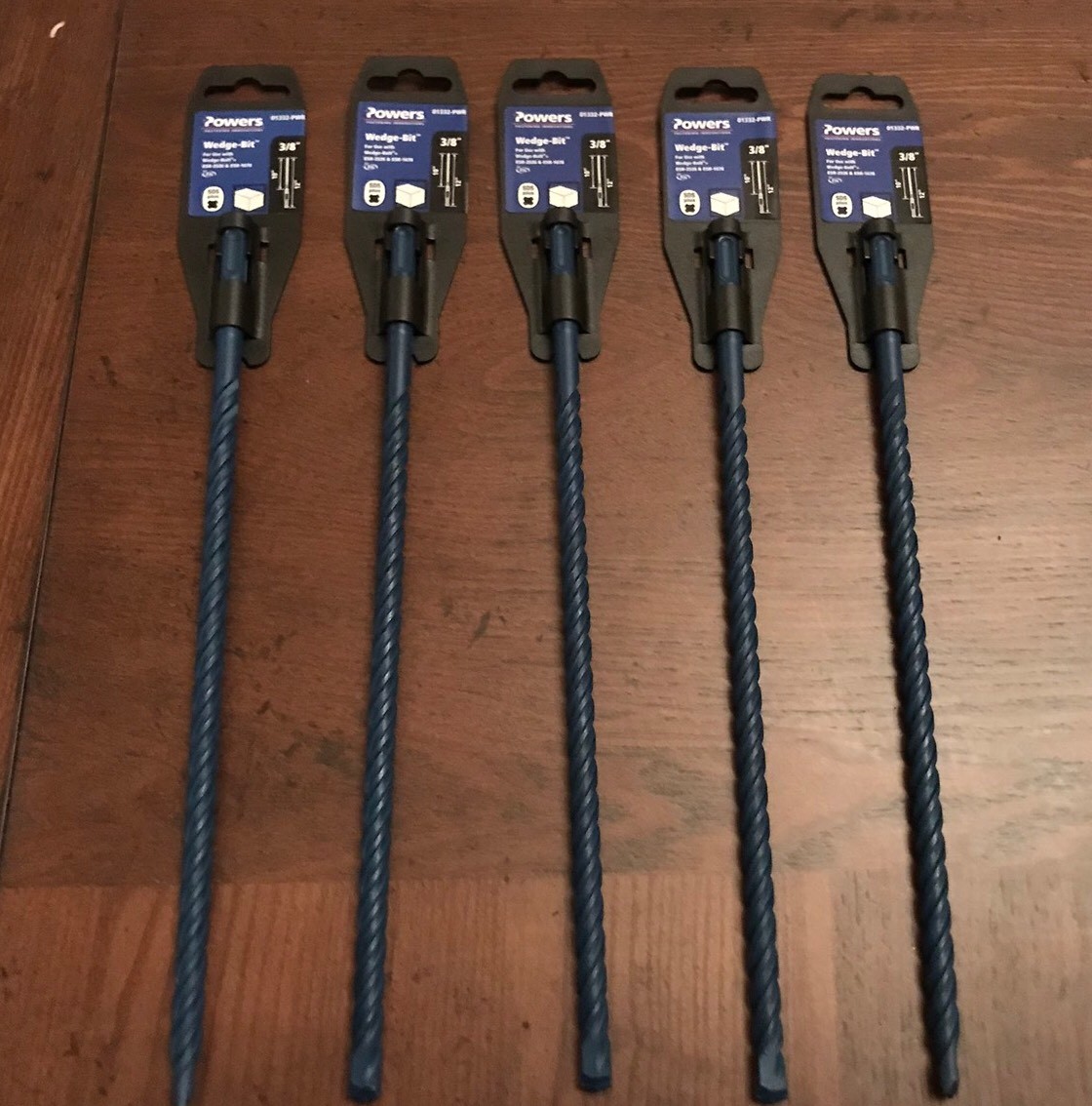 Lot Of 5 Powers Wedge Bit SDS Plus 3/8" x 12" Carbide Masonry Drill Bit ...