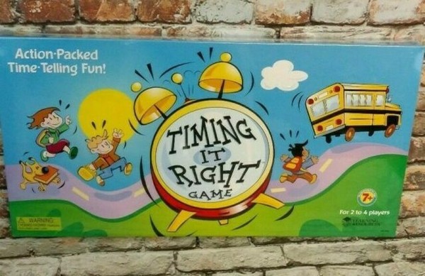 Timing It Right Game by Learning Resources Telling Time Ages 7 MINT for ...
