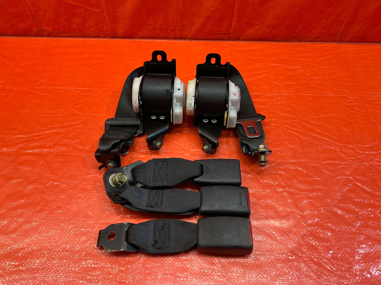2003 HONDA CIVIC SI EP3 HATCH REAR SEAT BELT SET LEFT & RIGHT SEAT ...