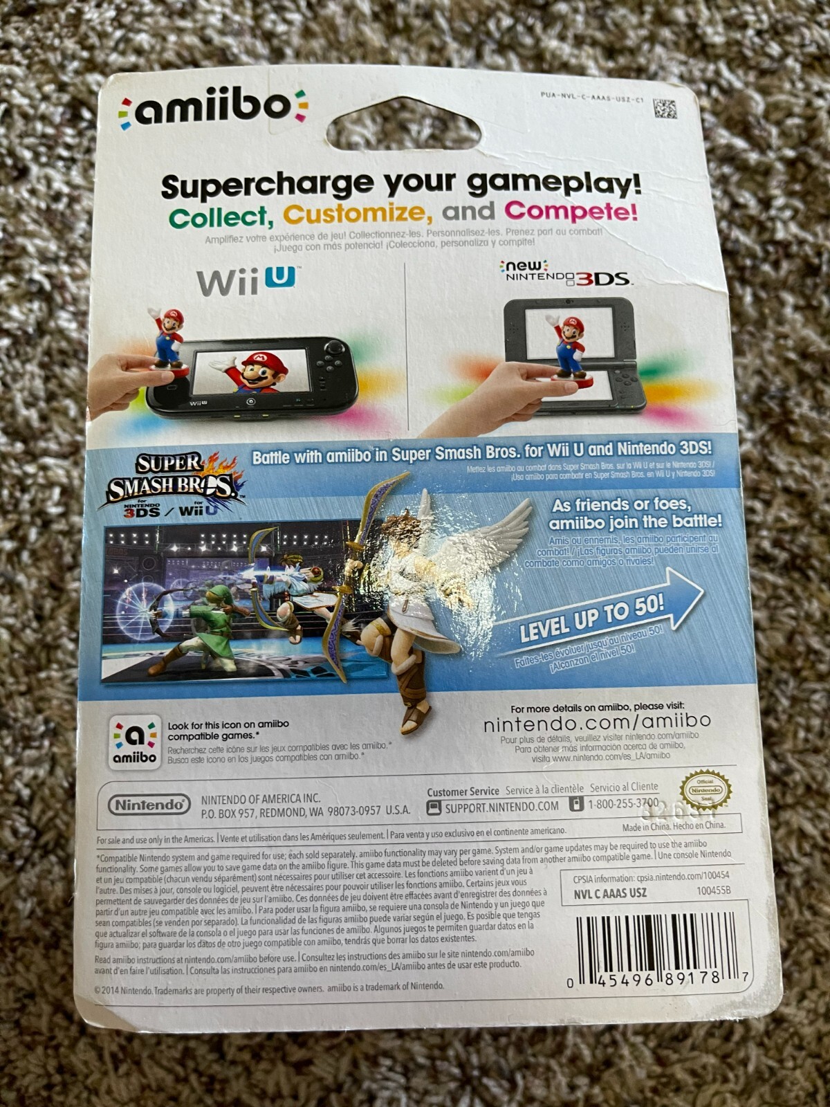 Nintendo Amiibo Pit Figure Super Smash Bros Wii U (kid Icarus) US ...