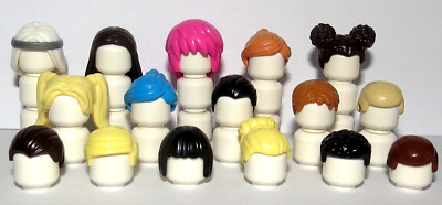 Lego 16 Hair Wig For Female Girl Boy Man Minifigure Blonde Brown Black ...