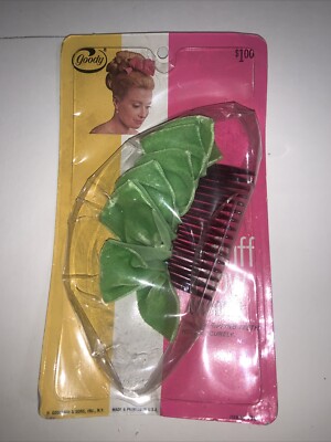 SEALED* Vintage Lime Green Goody Fluff Bow On Comb From The 1960’s | eBay