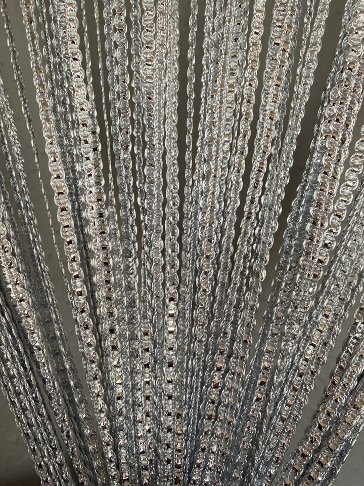 Sparkle String Net Curtain 100cm x 180cm for Door Fly Screen Windows ...