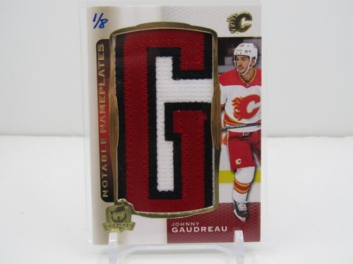 JOHNNY GAUDREAU 2020-21 UD THE CUP NOTABLE NAMEPLATES PATCH #1/8 ...