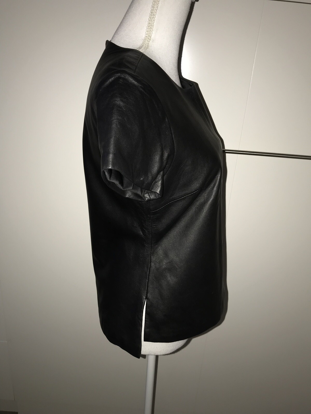 Trina Truk Black Leather Top Size US 4 | eBay Australia