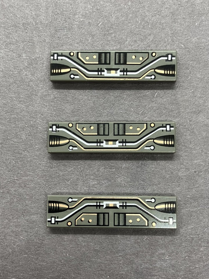 LEGO 2431px2 1x4 Tile w/ Black And Copper Circuits Print (1pc ...