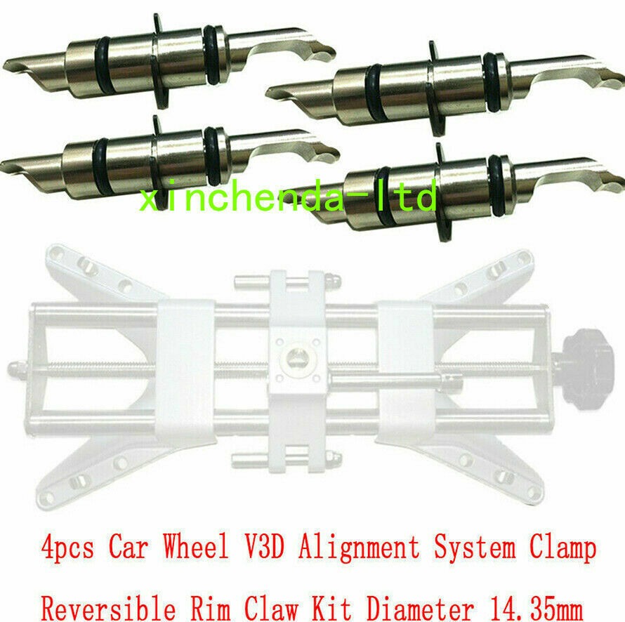 8x Car Wheel V3D Alignment System Clamp Reversible Rim Claw Kit ...