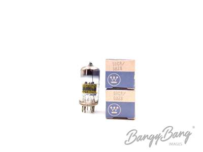 2 Vintage Westinghouse 6BC8/6BZ8/X155 Double Triode VHF TV Audio Vacuum ...