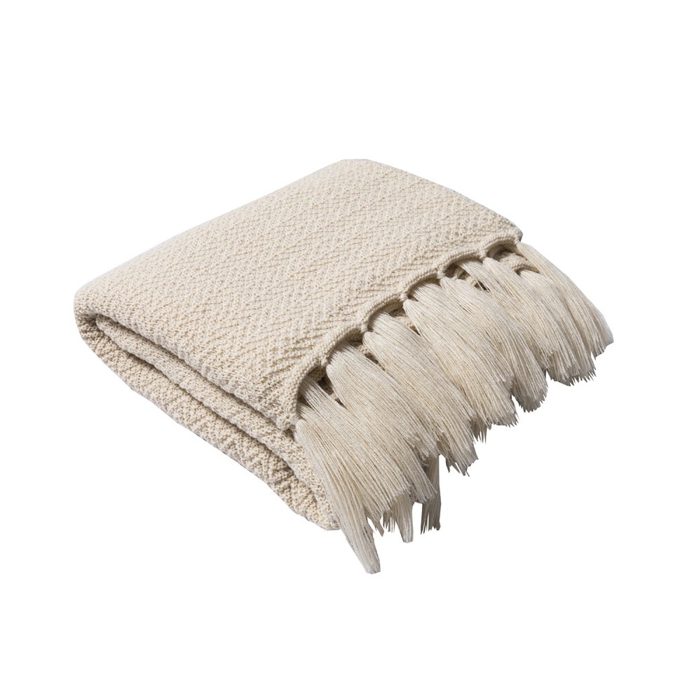Knitted Throw Rug Blanket Knit Sofa Cover Bed Couch Tassel Fringed Nap ...